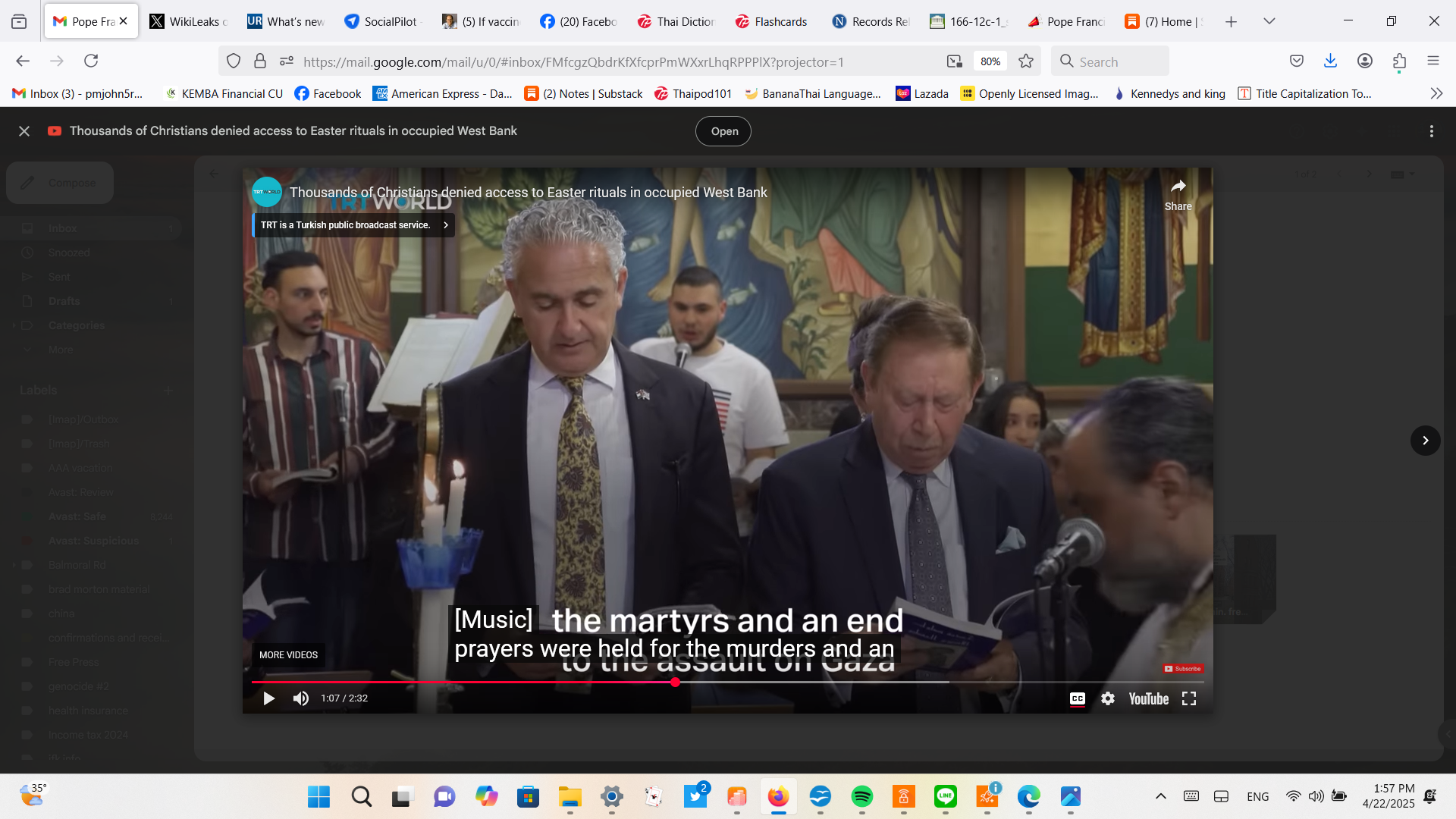 Pope Francis RIP, attack on Christians, Jewish critique, JFK, Google ...